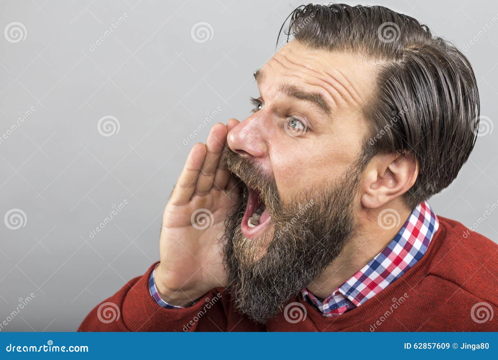Closeup Portrait of a Young Man Shouting Stock Image - Image of ...