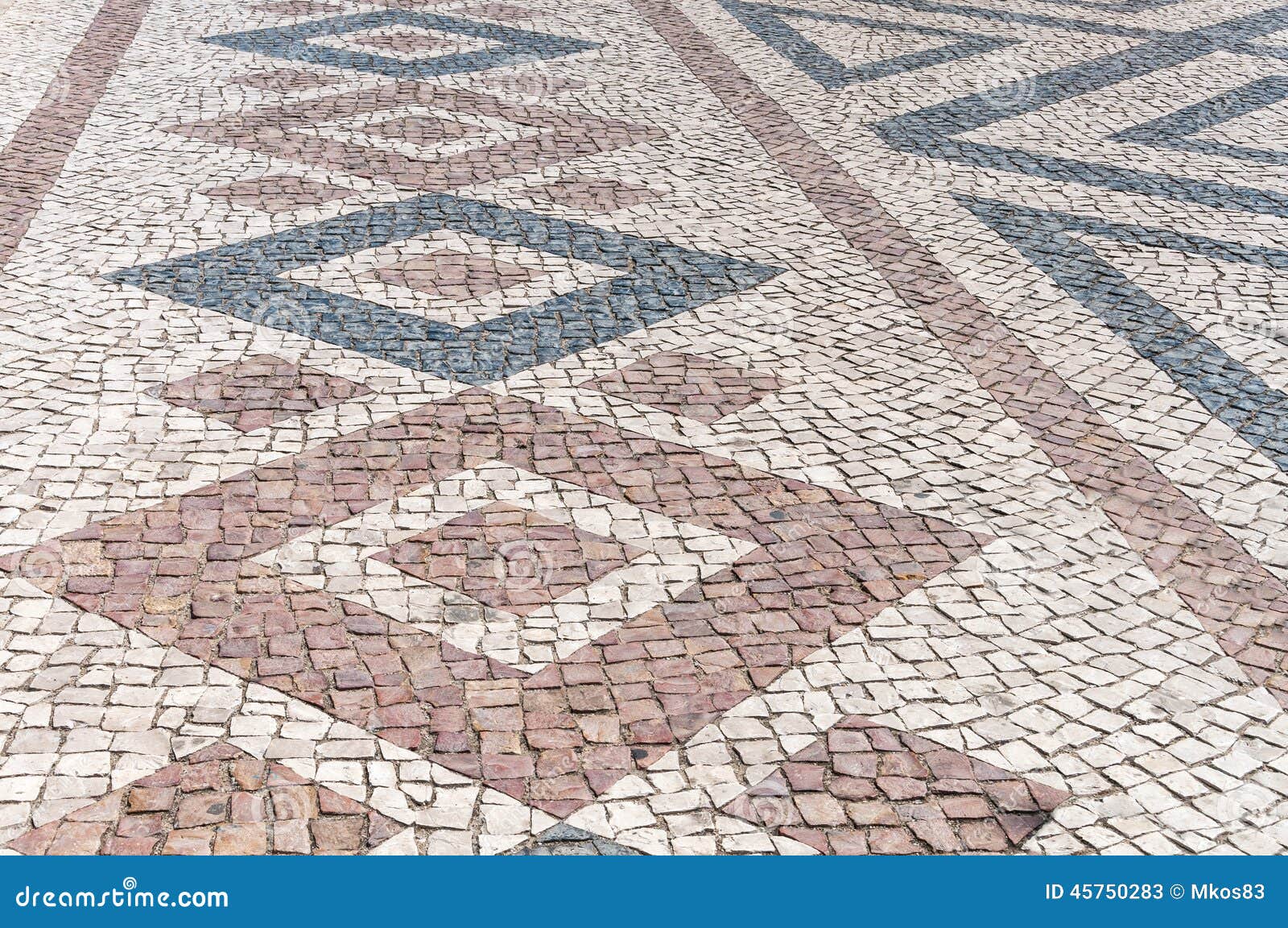 Closeup of Portuguese Typical Pavement, Calcada Stock Image - Image of ...