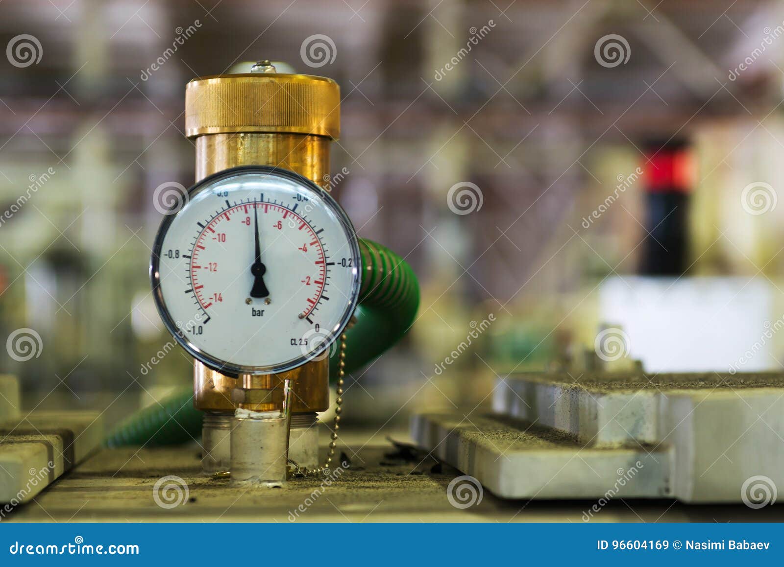 Closeup of a Pressure Meter on a Machine Stock Image - Image of energy ...