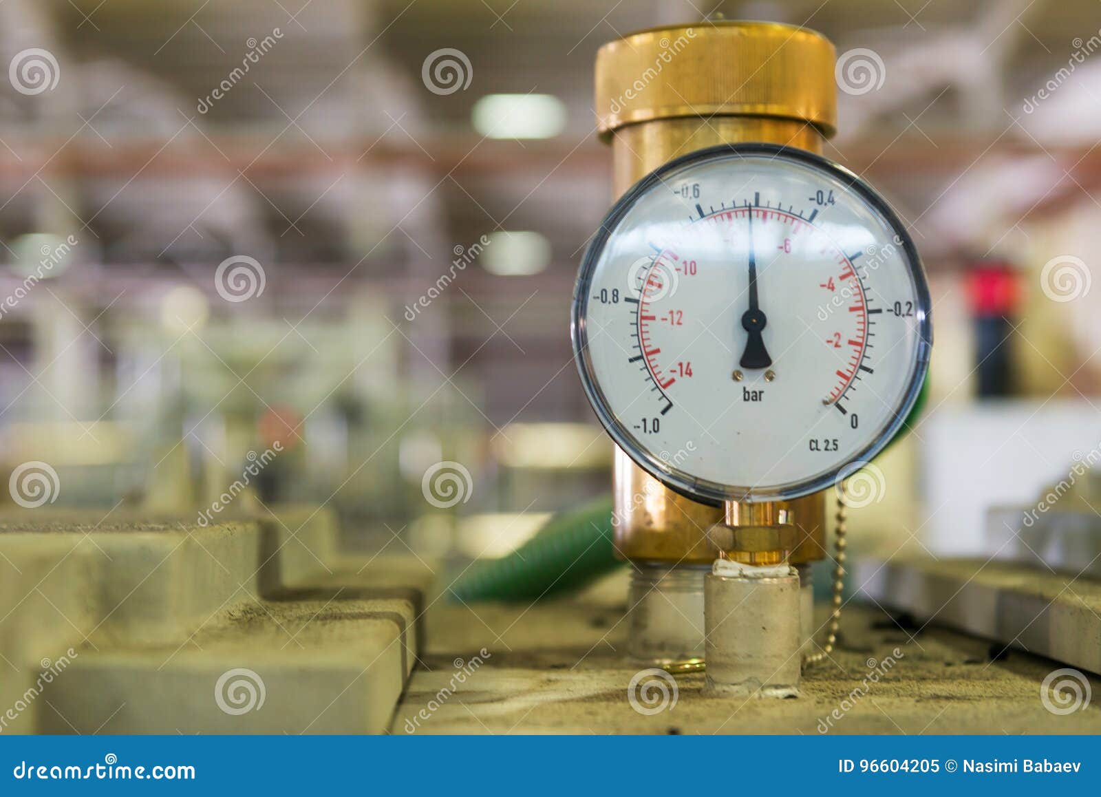 Closeup of a Pressure Meter on a Machine Stock Image - Image of ...