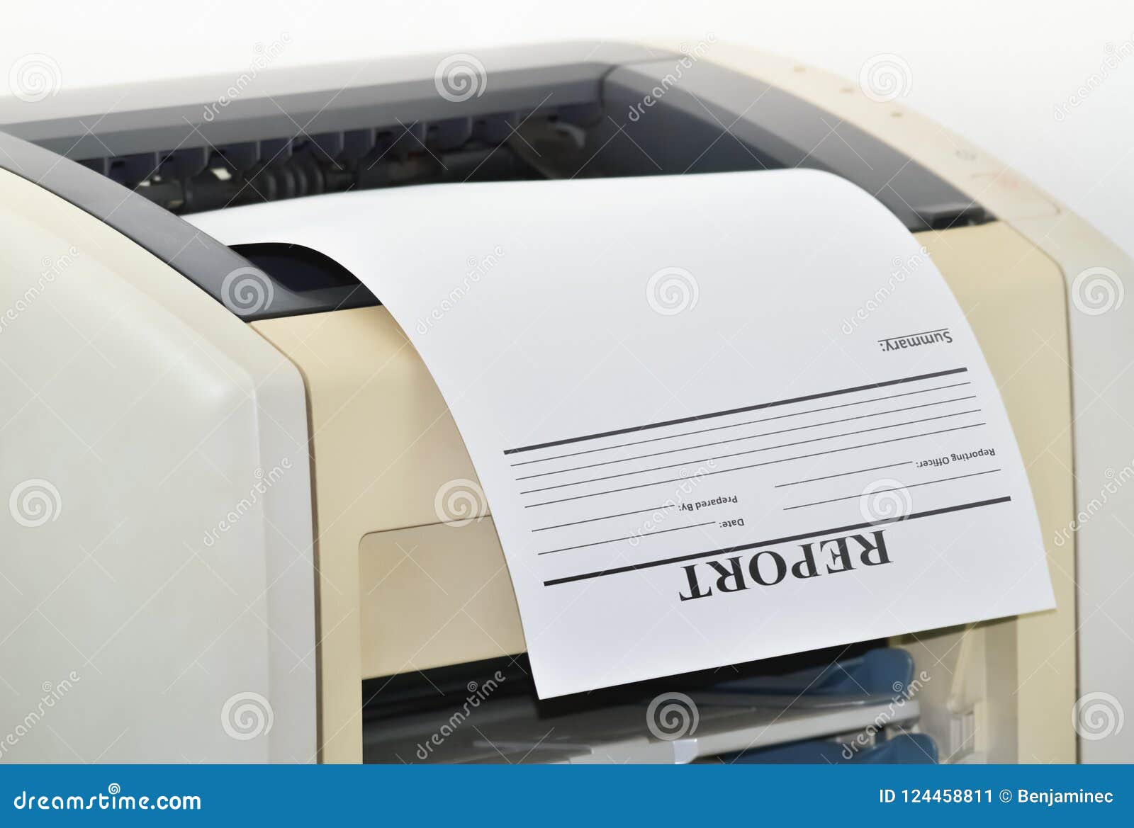 Printed Report in the Office Stock Image - Image of acquaint, everyday ...