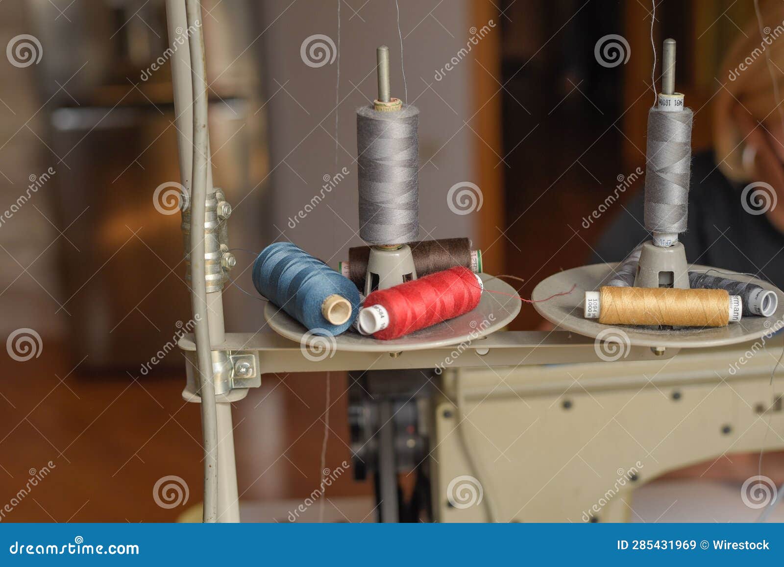Closeup of the Process of Sewing on a Sewing Machine Stock Image ...