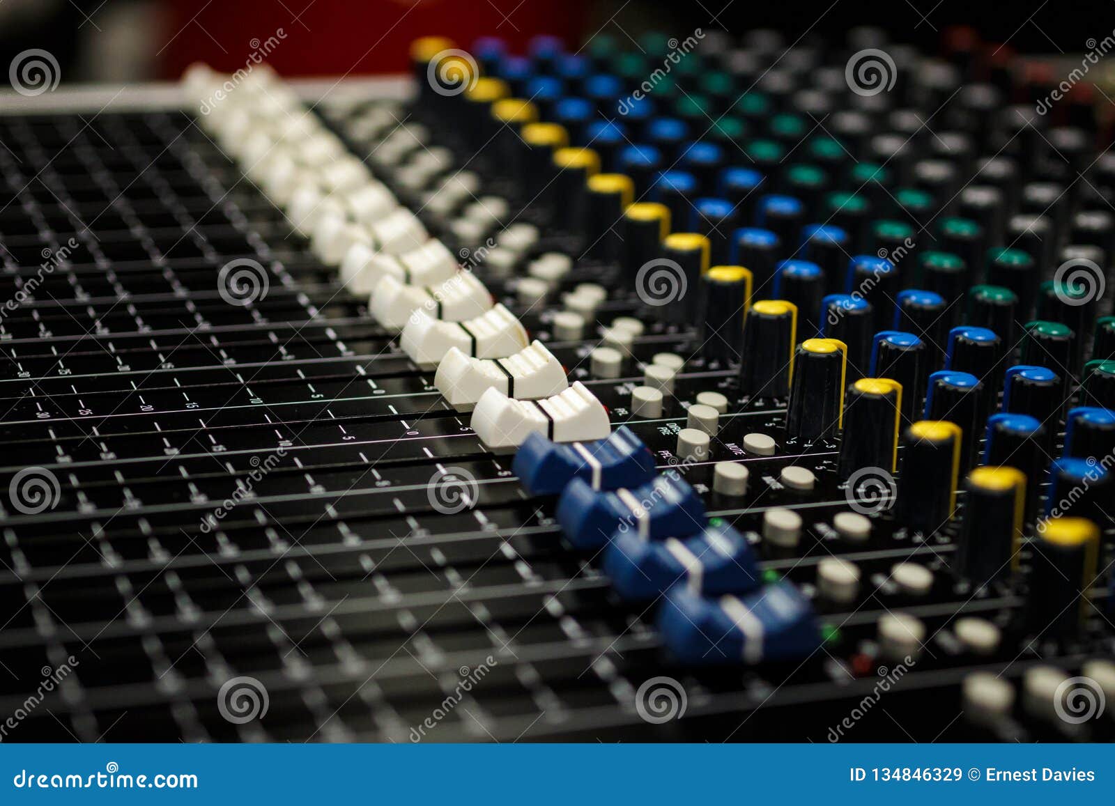 Closeup Professional Audio Mixing Console Stock Image - Image of ...