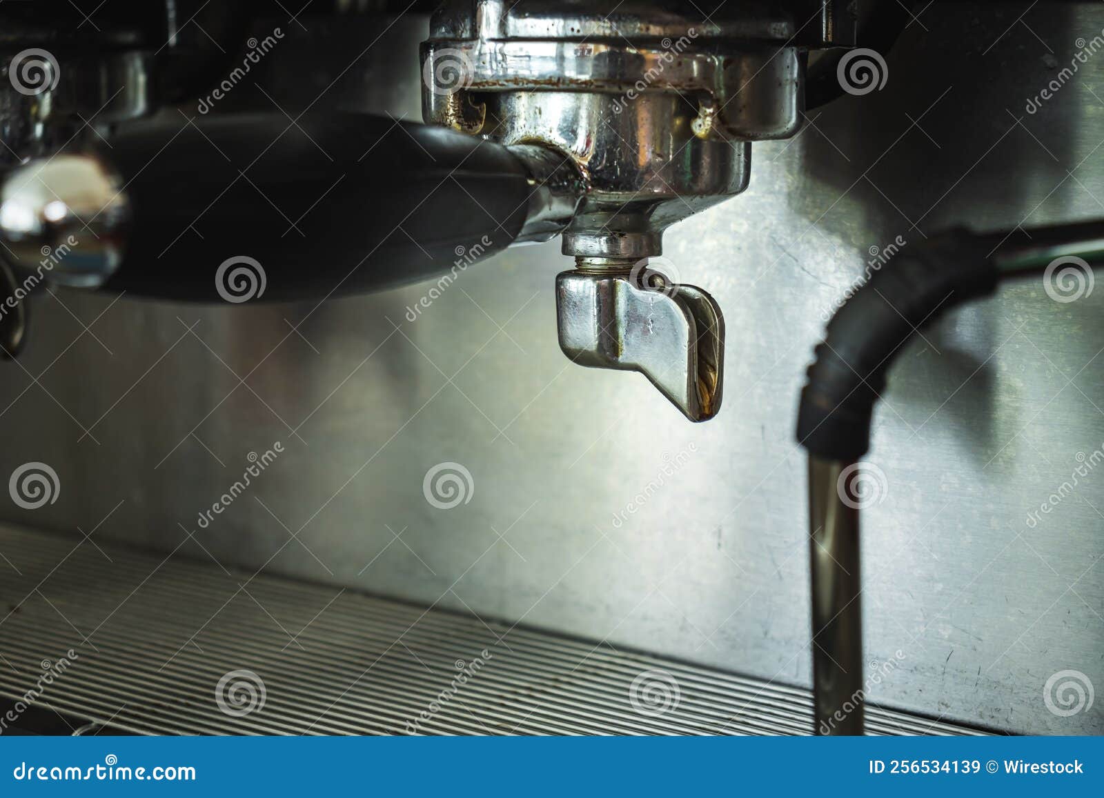 Closeup of the Professional Coffee Machine Stock Image - Image of ...
