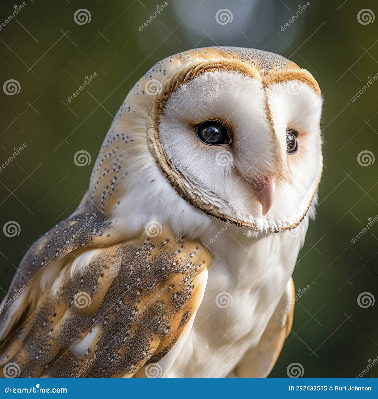 Closeup Of A Barn Owls Head, Tyto Alba, Showcasing Its Unique Features ...