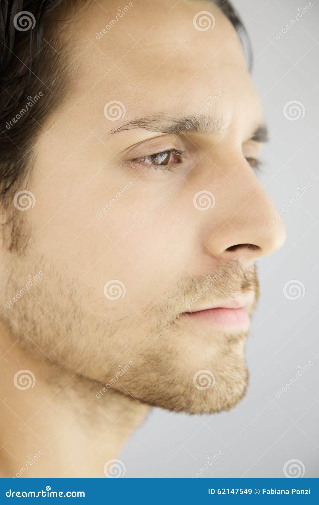 Closeup Profile Portrait of Handsome Serious Man Stock Image - Image of ...