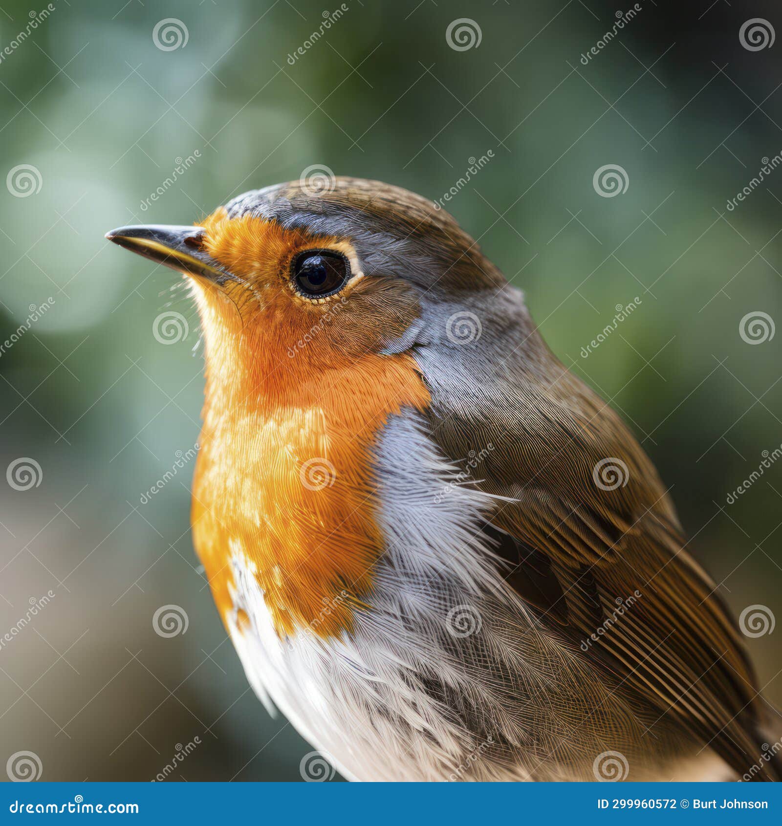 Closeup Profile Robin Bird Head Stock Photo - Image of rubecula ...