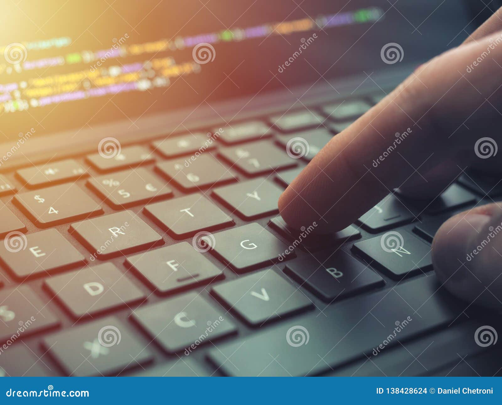 Closeup Programmer Coding On Screen Hands Coding Html And Programming On Laptop Screen Web