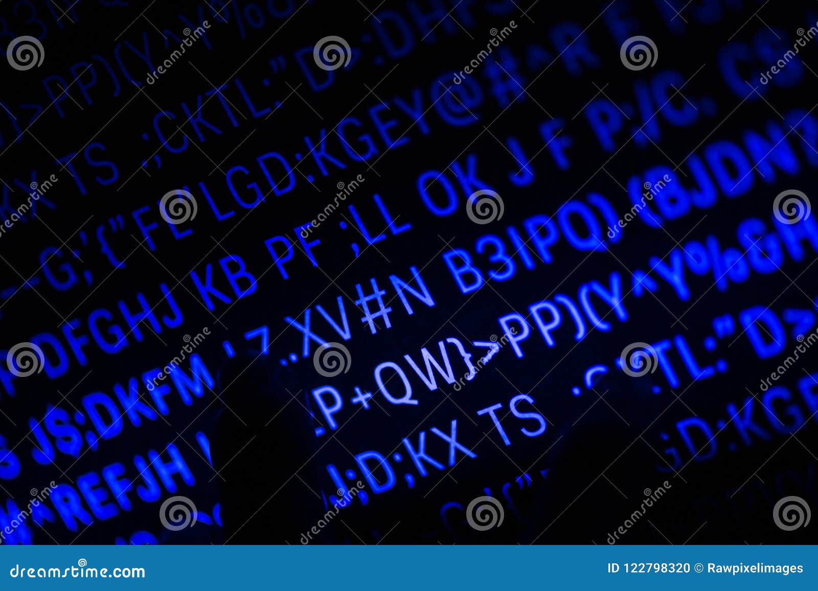 Closeup Of Web Code On Computer Led Screen Data Encryption Security Code On A Computer Display