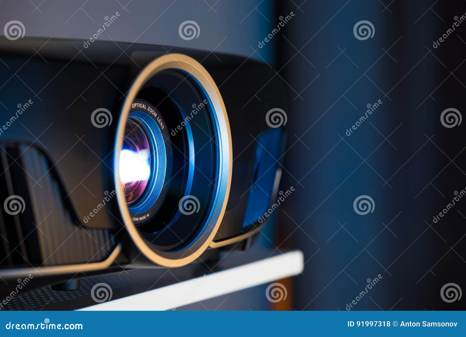 Closeup of projector stock photo. Image of lens, projection - 91997318