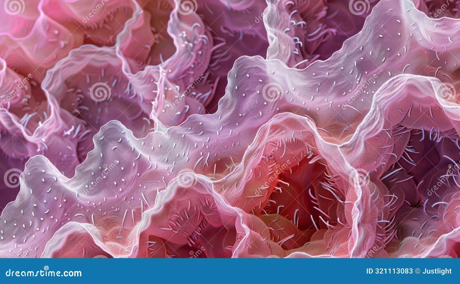 A Closeup of Pseudostratified Ciliated Columnar Epithelium Displaying ...
