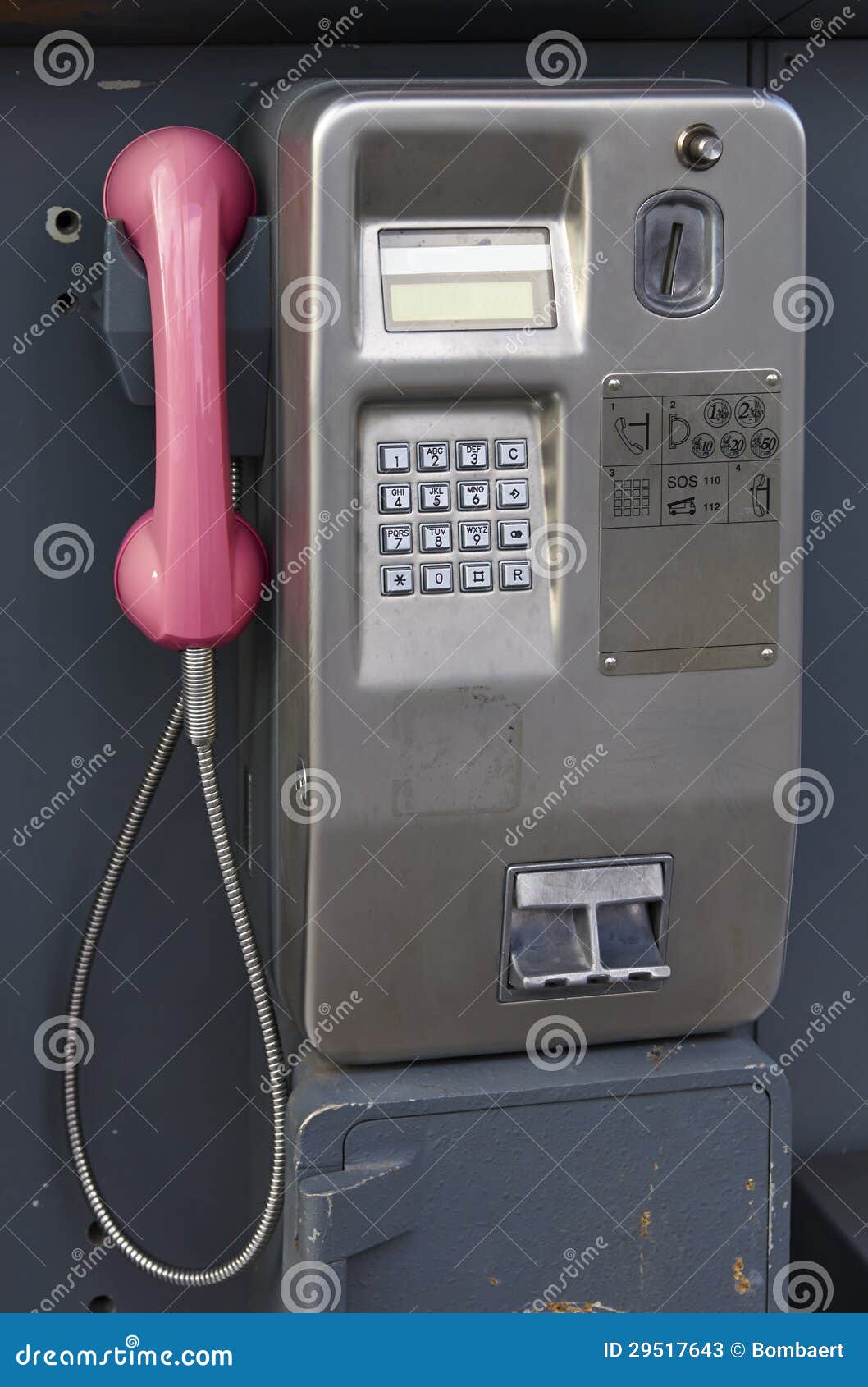 Closeup of Public Coin-operated Telephone Stock Image - Image of ...