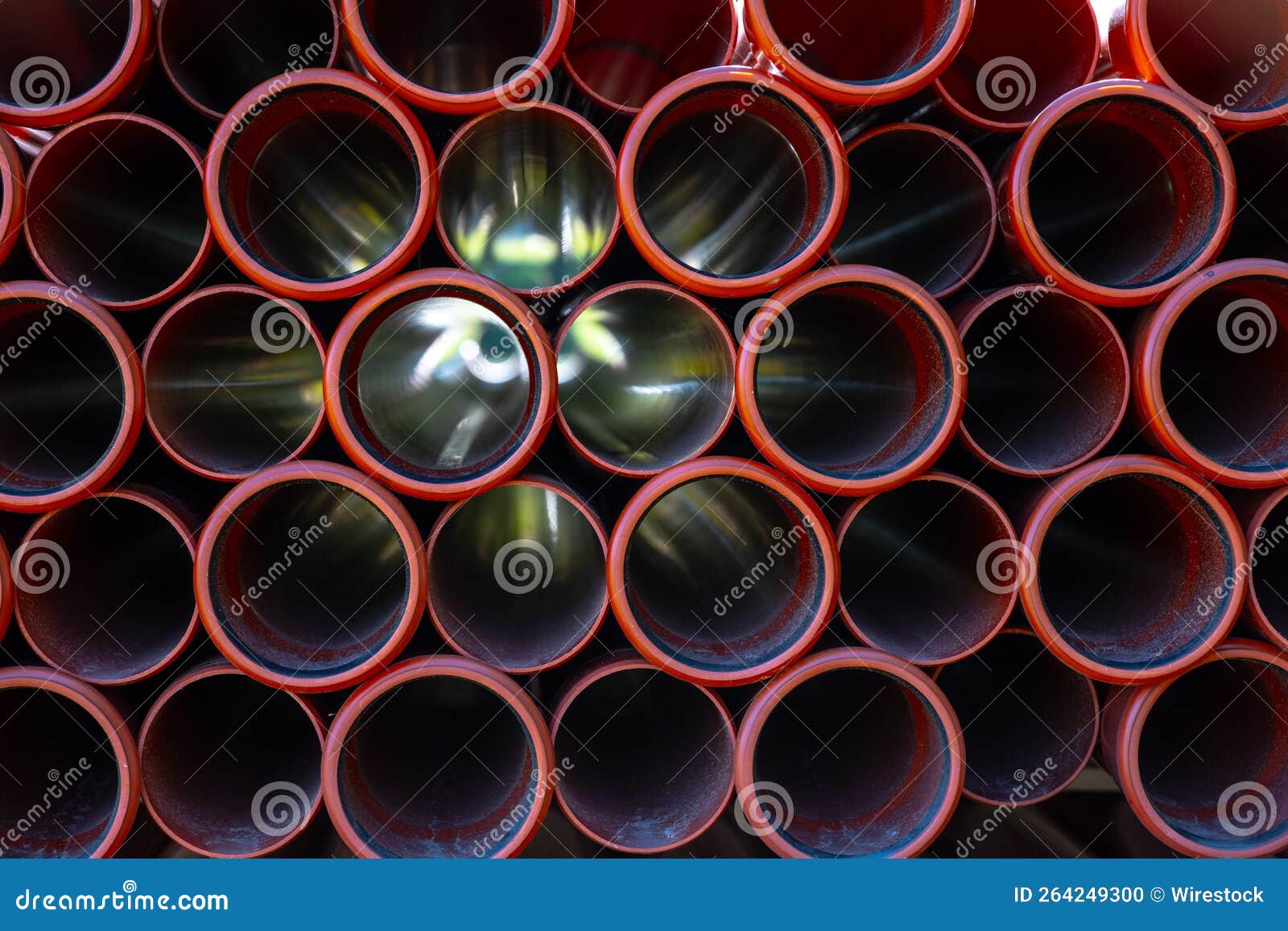 Closeup of Pvc Pipes on a Stack Stock Photo - Image of closeup ...