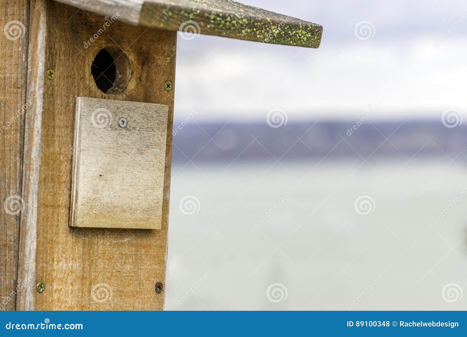 Closeup of Quality Basic Handmade Birdhouse with Hole for Small Stock ...