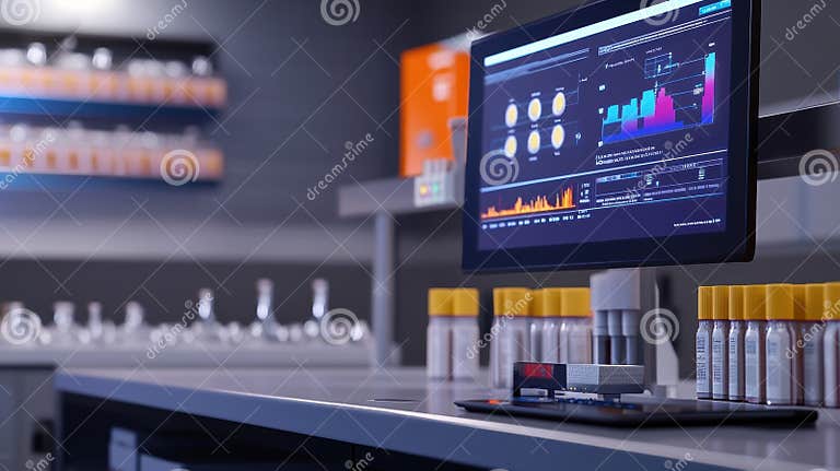 A Closeup of a Quality Control Station Featuring AR Data Showing Defect ...