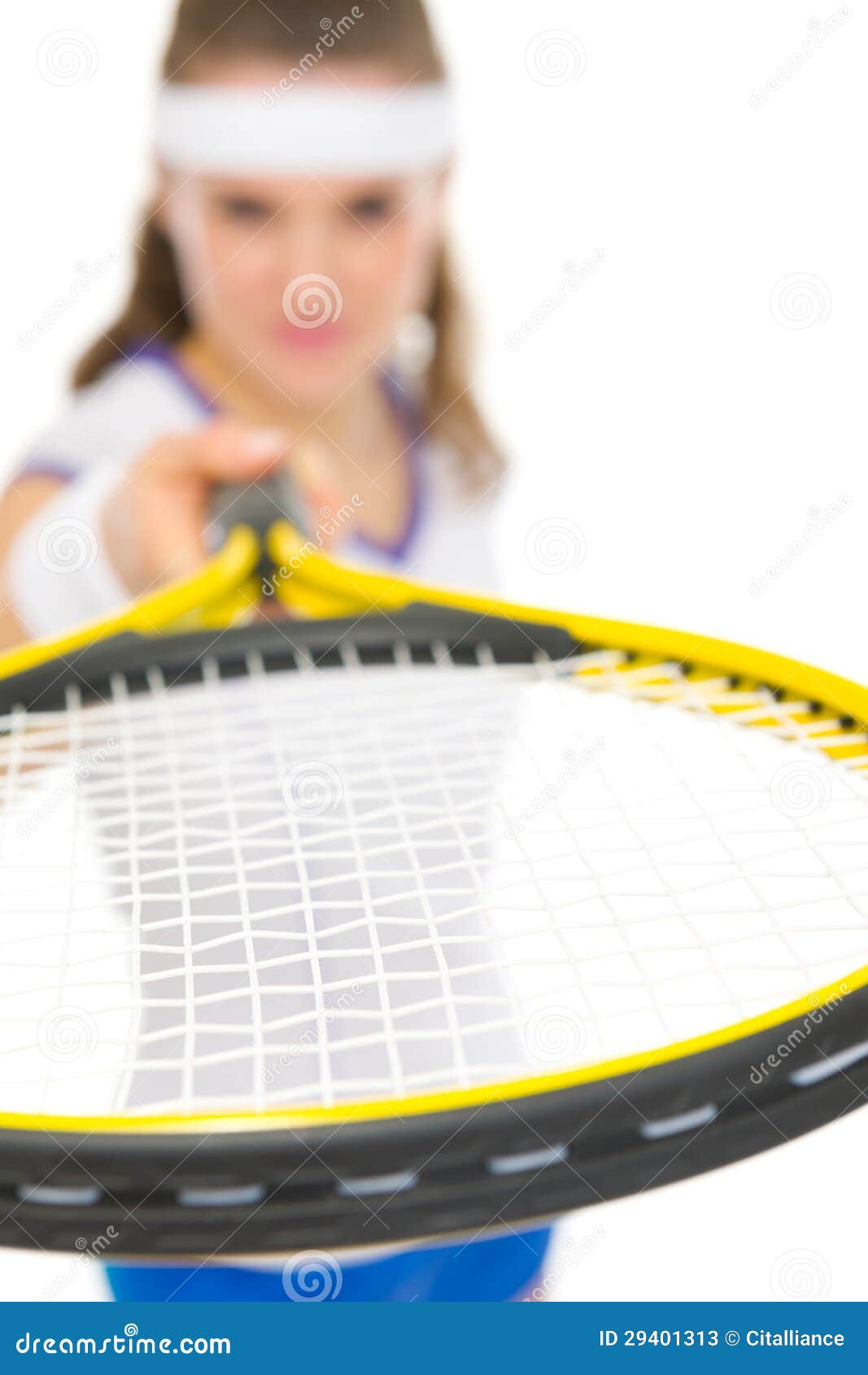 Closeup on Racket in Hand of Tennis Player Stock Image - Image of close ...