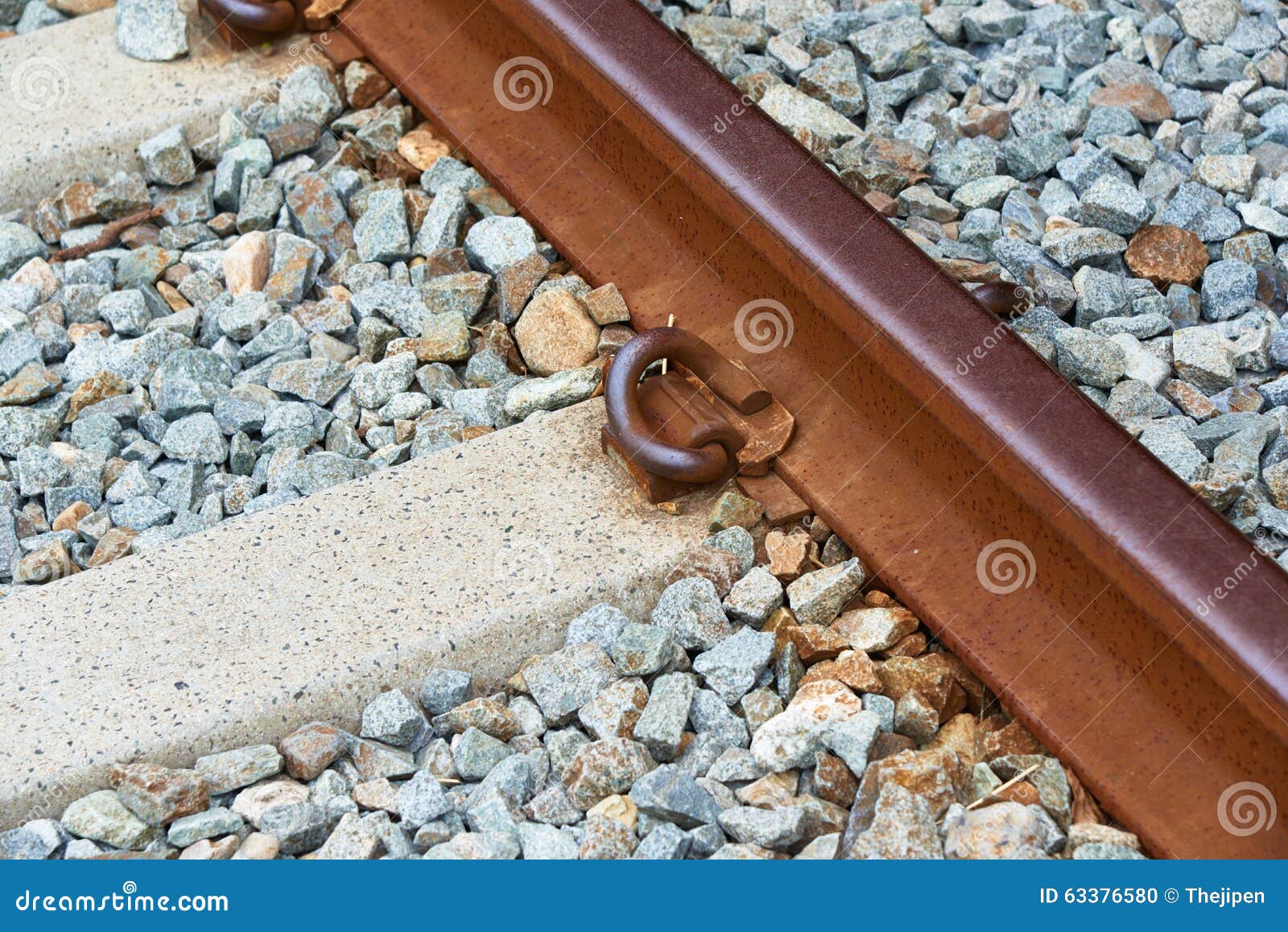 Closeup of railroad stock photo. Image of pavement, clip - 63376580