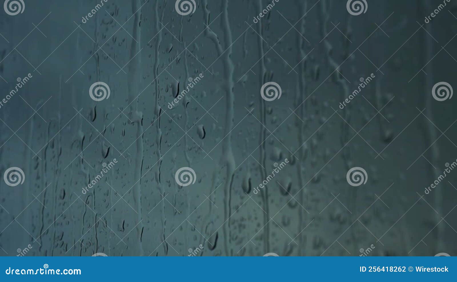 Closeup of Raindrops Falling Down a Glass Surface Stock Footage - Video ...