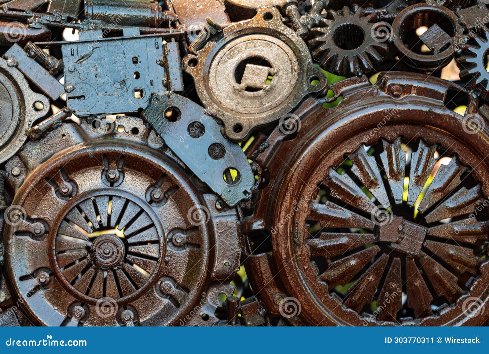 Closeup of a Random Assortment of Mechanical Components Stock Image ...