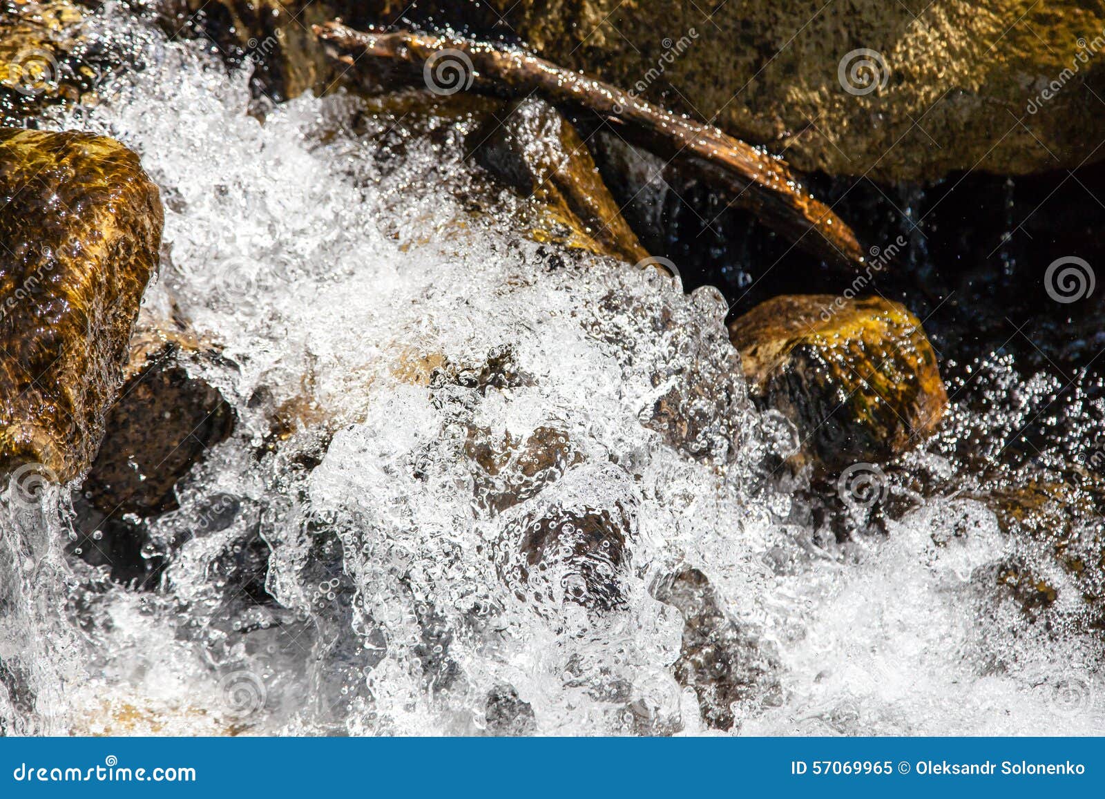 Closeup Rapid Waters of River Strong Stock Image - Image of milky ...