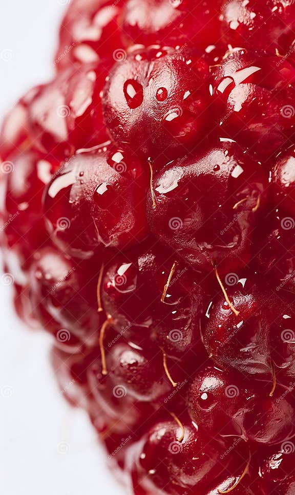A Closeup of the Raspberry Texture, Showcasing Its Delicate and Bumpy ...