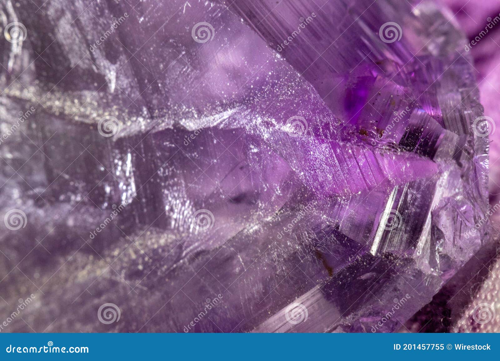 Closeup of a Raw Amethyst Crystal Under the Lights - Perfect for ...