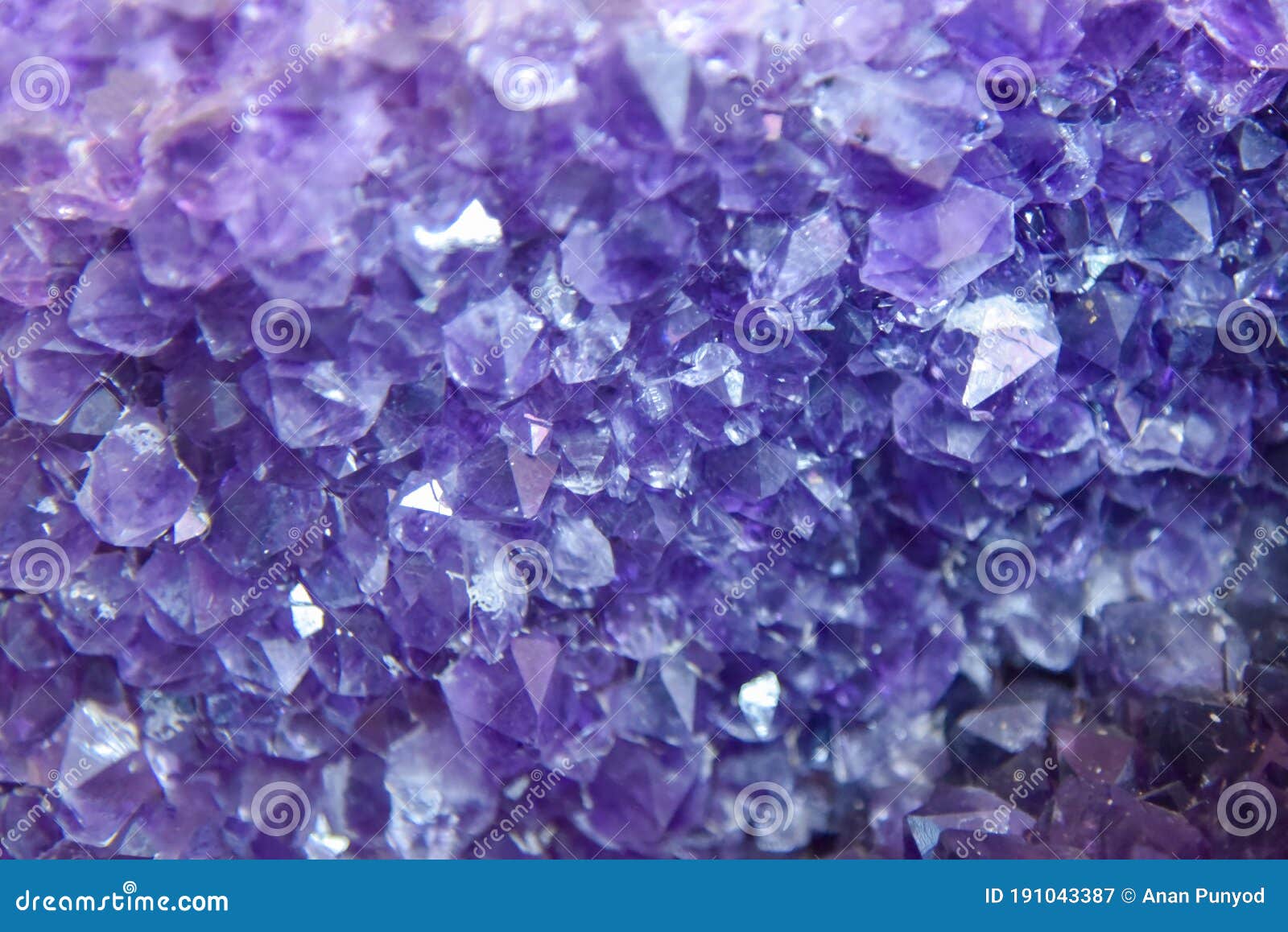 Closeup Raw Amethyst , Purple Original Crystal Stone Stock Image ...