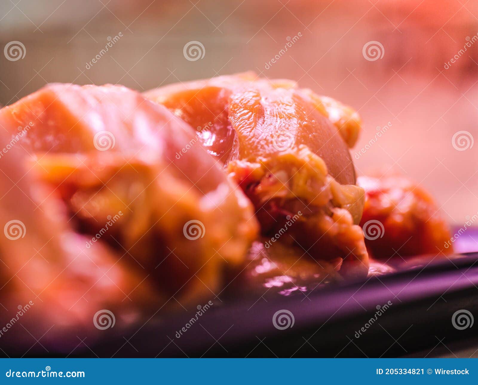 Closeup of Raw Meat on Plastic Scales Stock Image - Image of ...