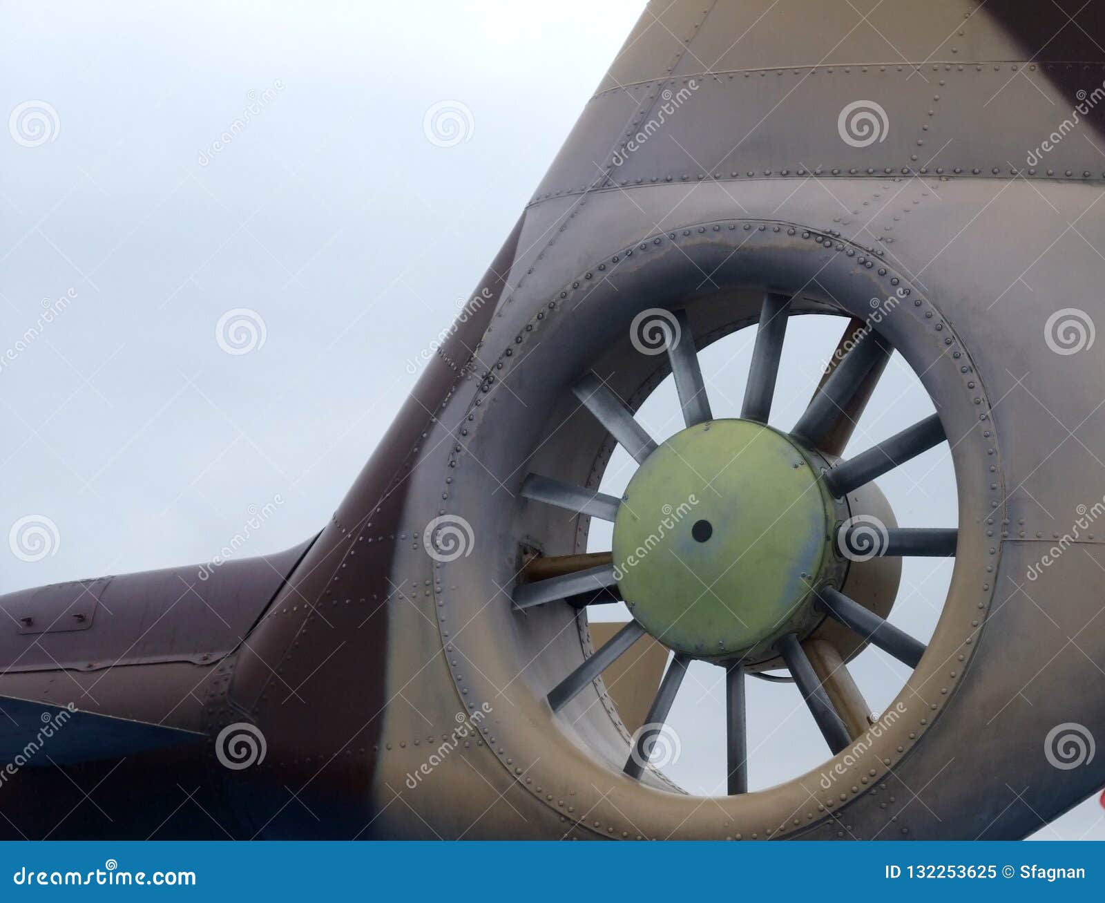 Closeup of a Rear Rotor Propeller Stock Image - Image of aviation ...