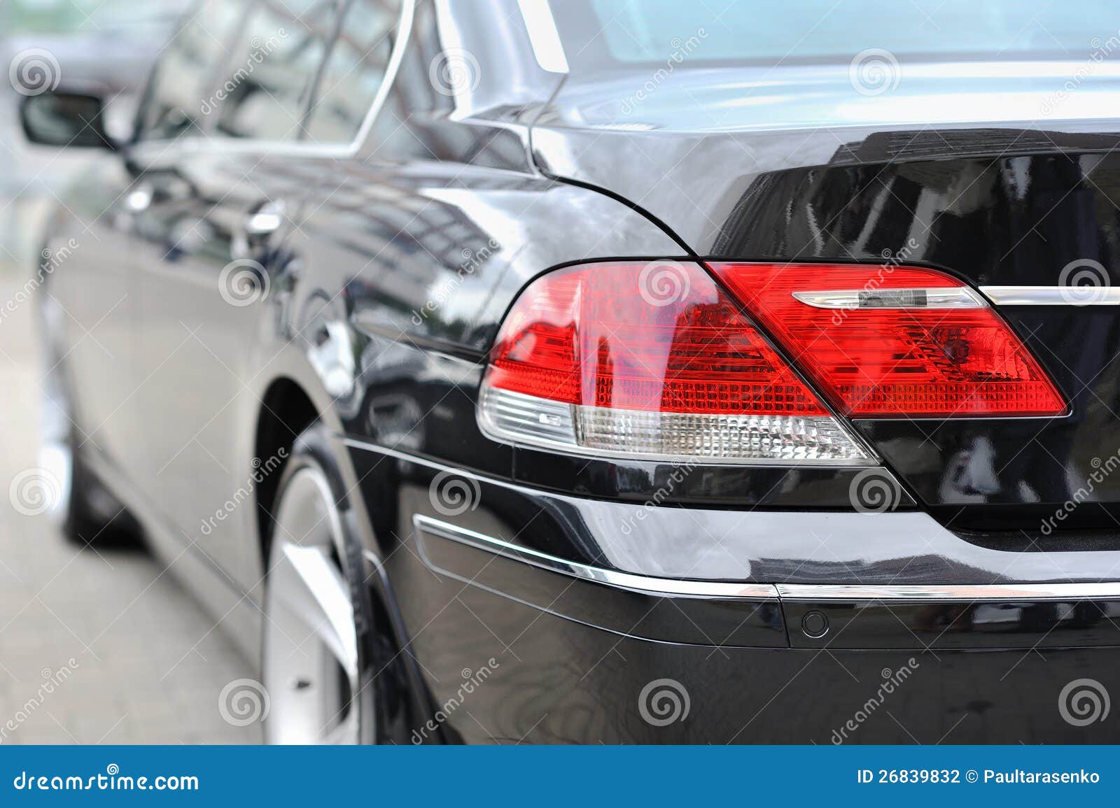 Closeup of Rear Tail Light on a Car Stock Photo - Image of black, race ...