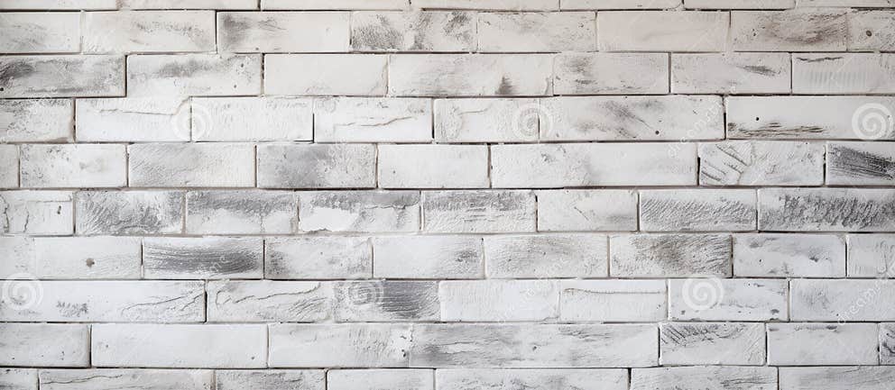 Closeup of Rectangular Grey Brickwork with Parallel Pattern on White ...