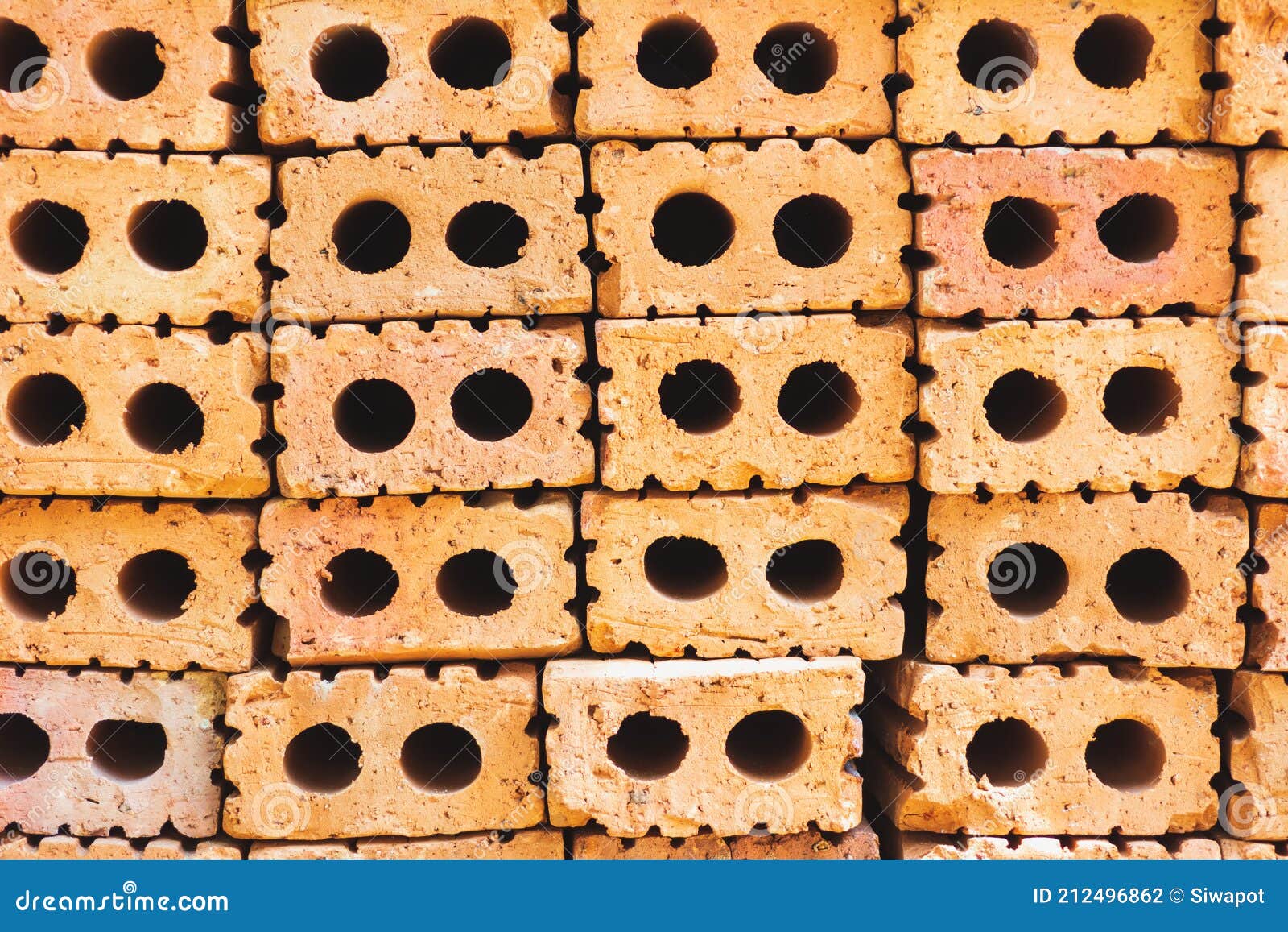 Closeup Red Brick Stack for Construction Stock Photo - Image of ...