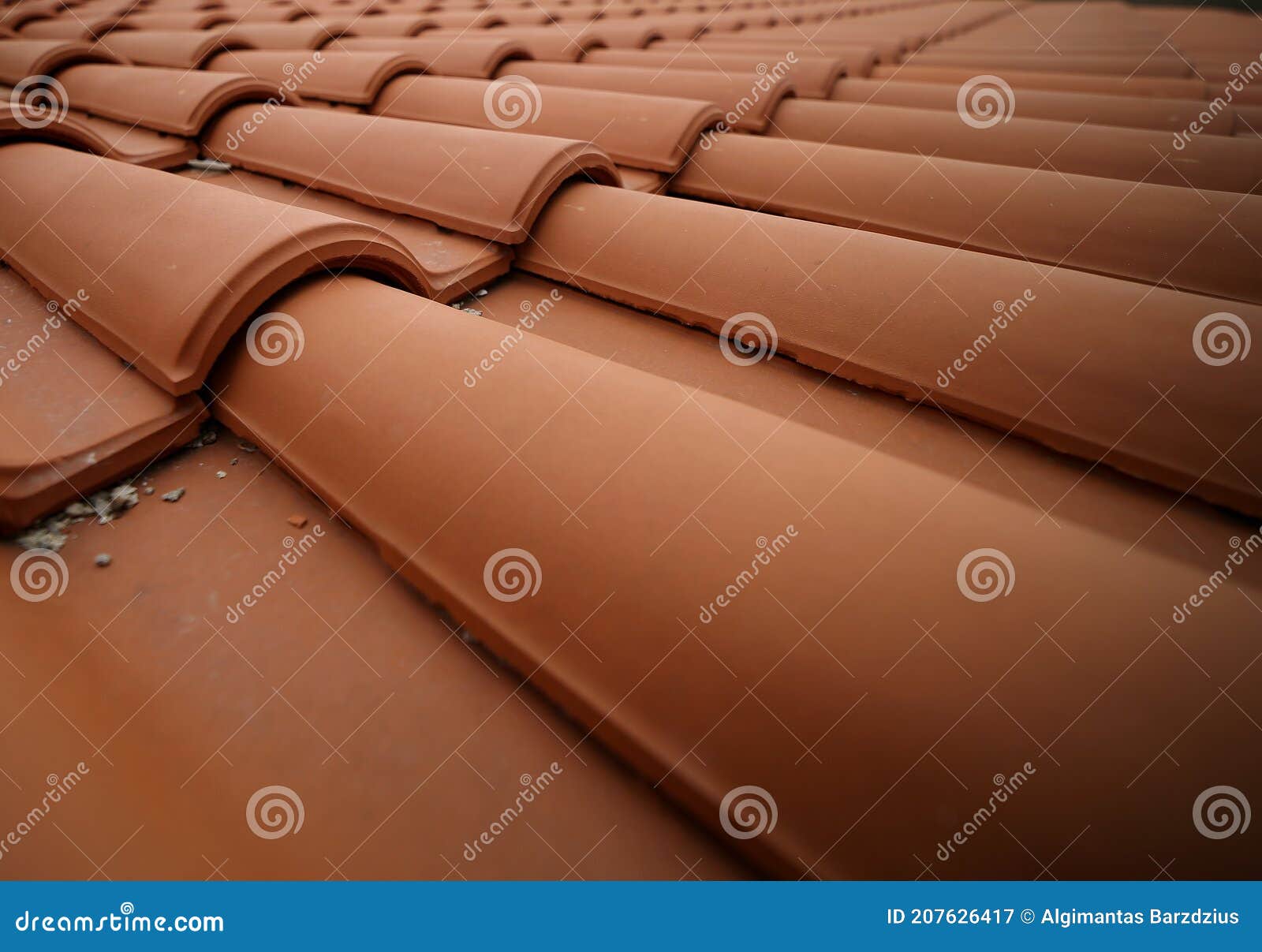 Closeup of the Red Clay Roof Tiles Stock Image - Image of detail, clay ...