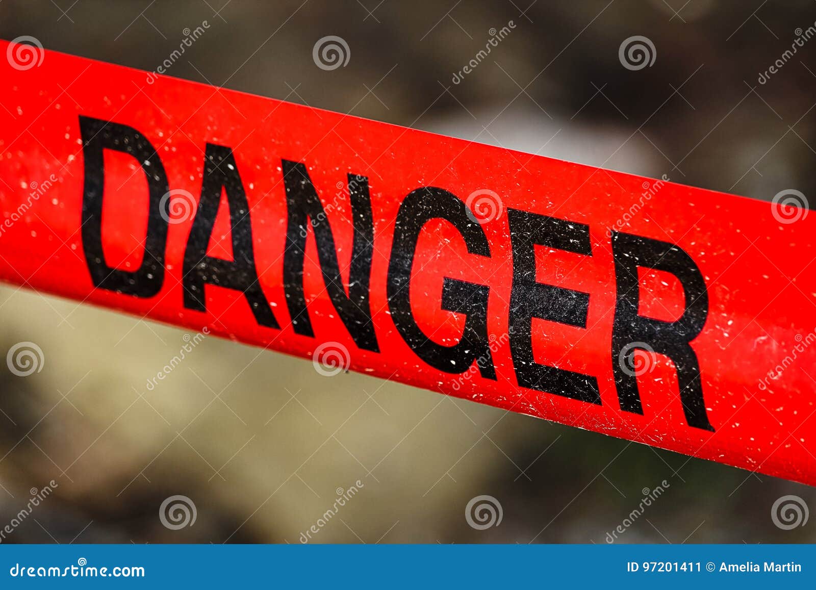 Closeup of red danger tape stock image. Image of reflective - 97201411