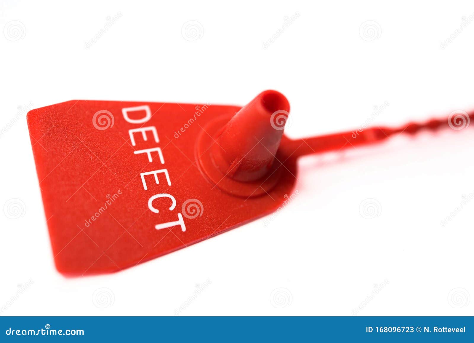 A Red Defect Marking Tag. Warning Sign. Stock Image - Image of notice ...