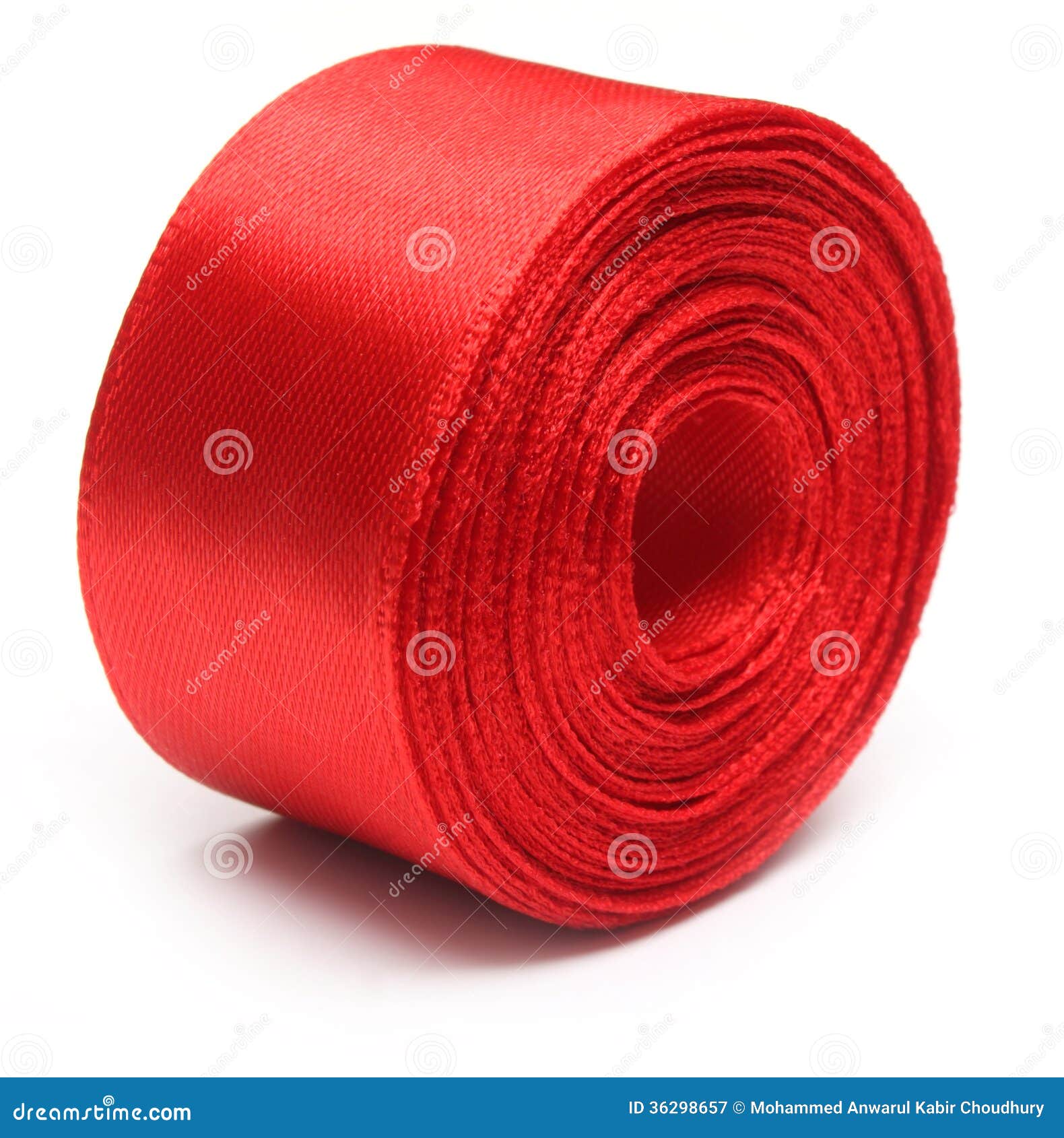 Closeup of red ribbon roll stock image. Image of festive - 36298657