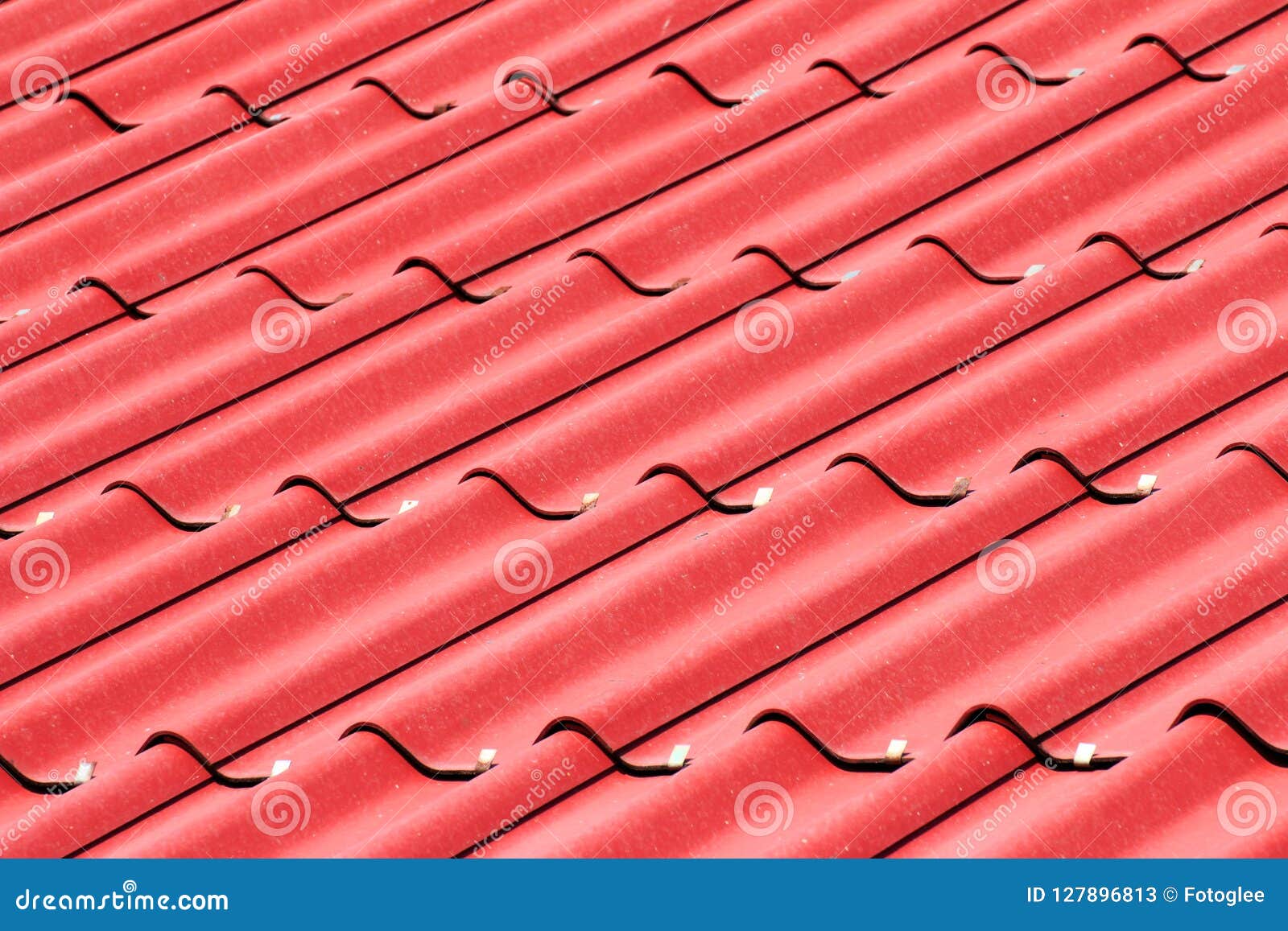 Closeup of Red Roof Texture Stock Image - Image of residential, roofing ...