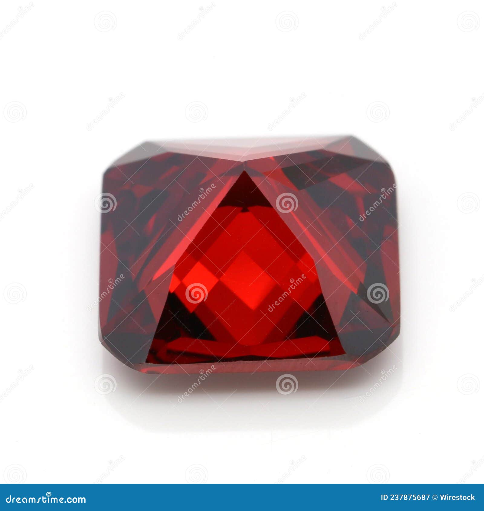 Closeup of a Red Ruby Gemstone Isolated on a White Backgrou Stock Image ...
