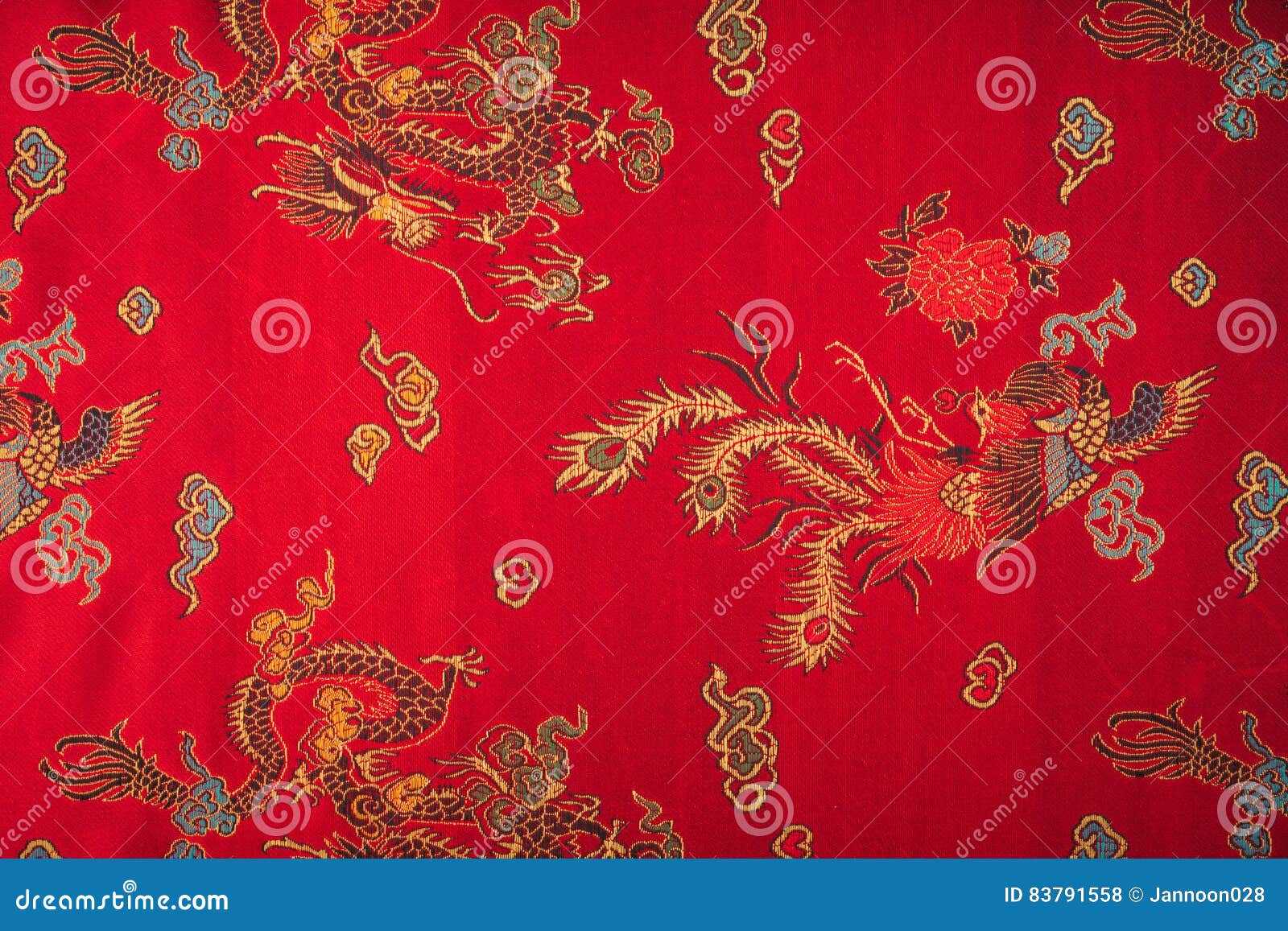 Closeup of a Red Silky Chinese Fabric ( Filtered Image Processe Stock ...