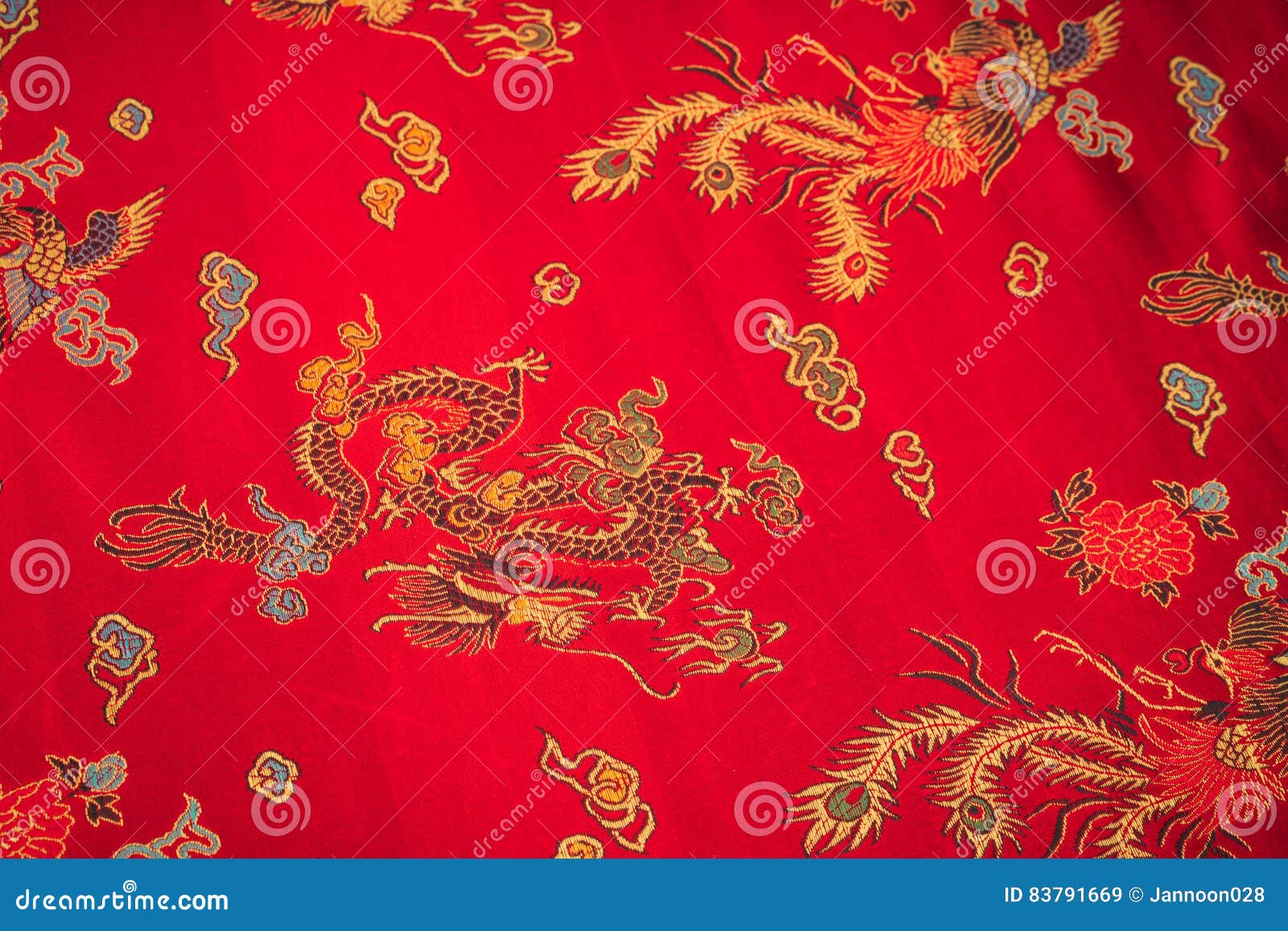 Closeup of a Red Silky Chinese Fabric ( Filtered Image Processe Stock ...