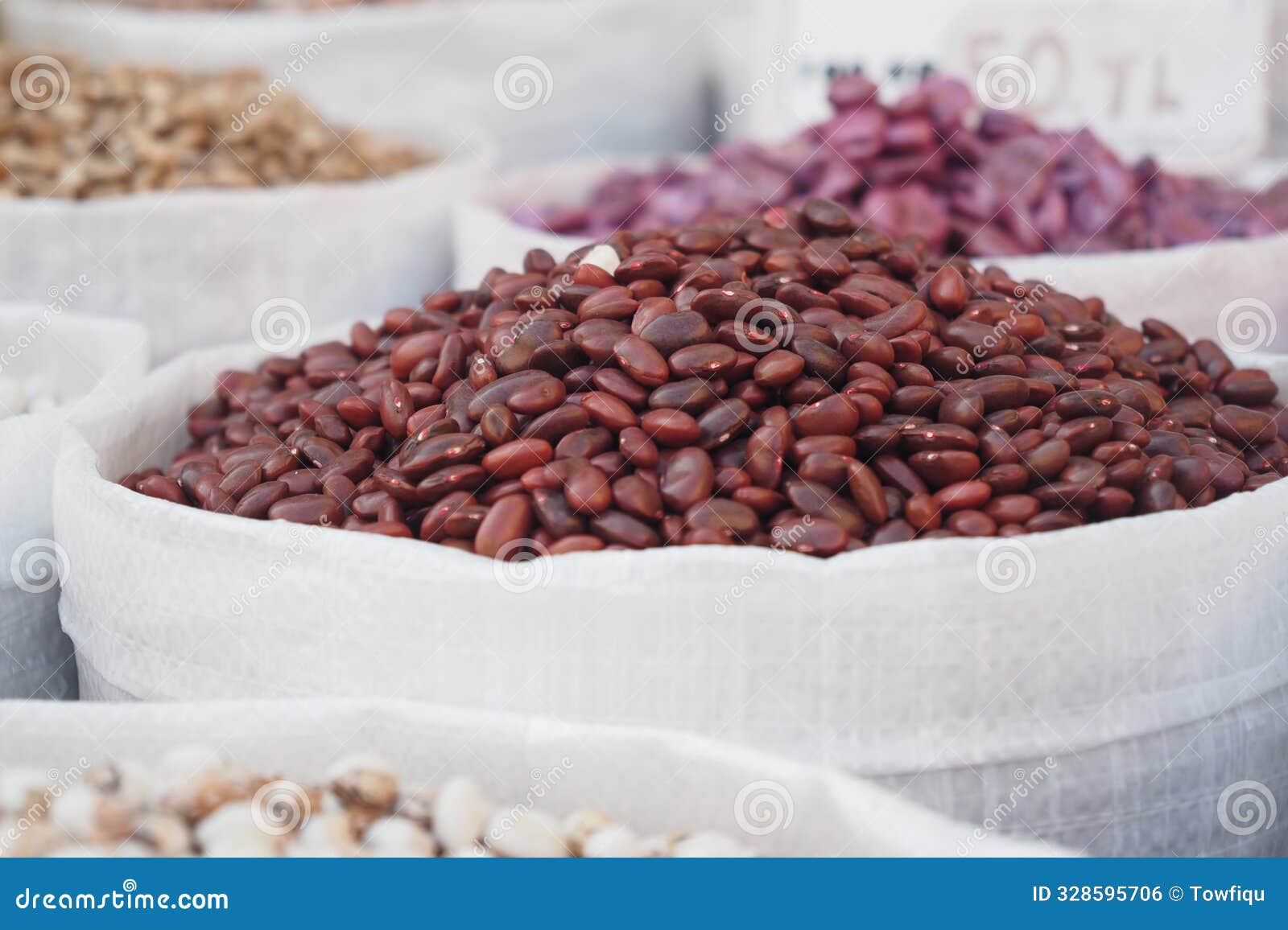 Closeup of Red Soy Beans Texture Background. Stock Photo - Image of ...
