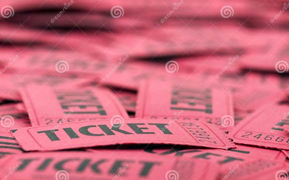 Closeup of Red Tickets stock photo. Image of numbers, admission - 2124464
