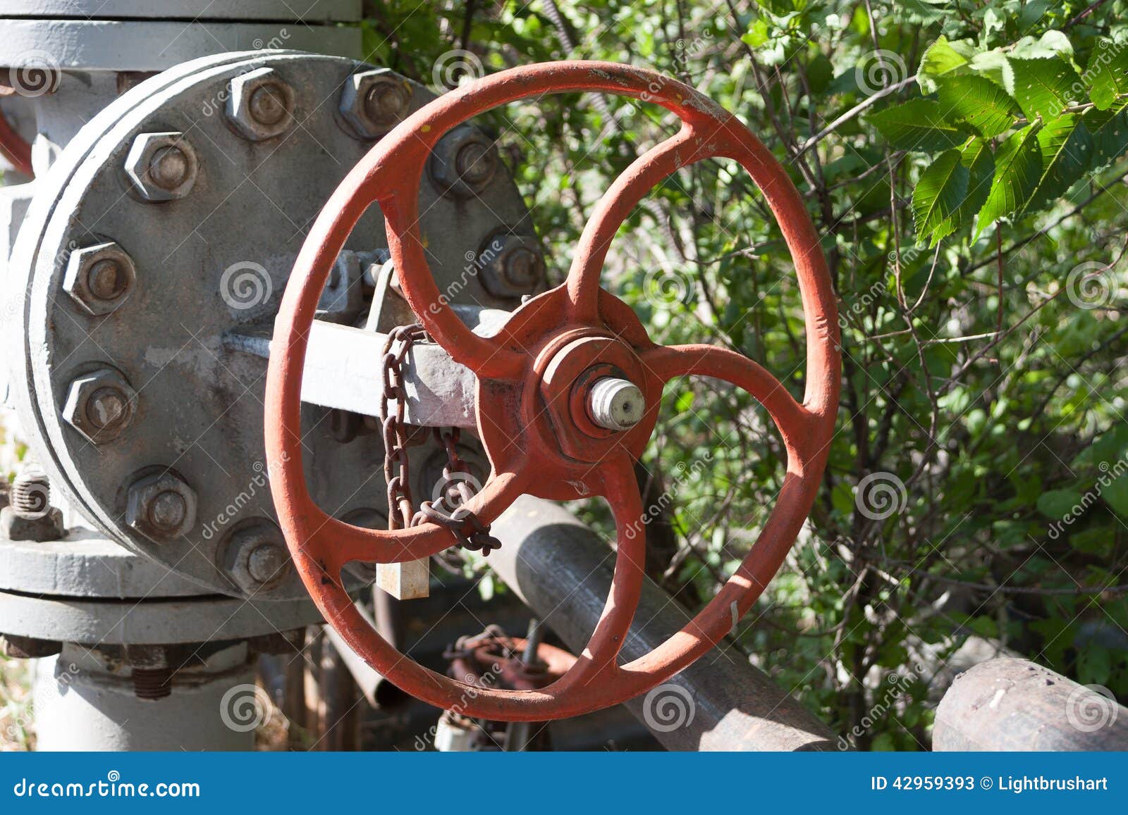 Closeup red valve stock image. Image of valve, metal - 42959393