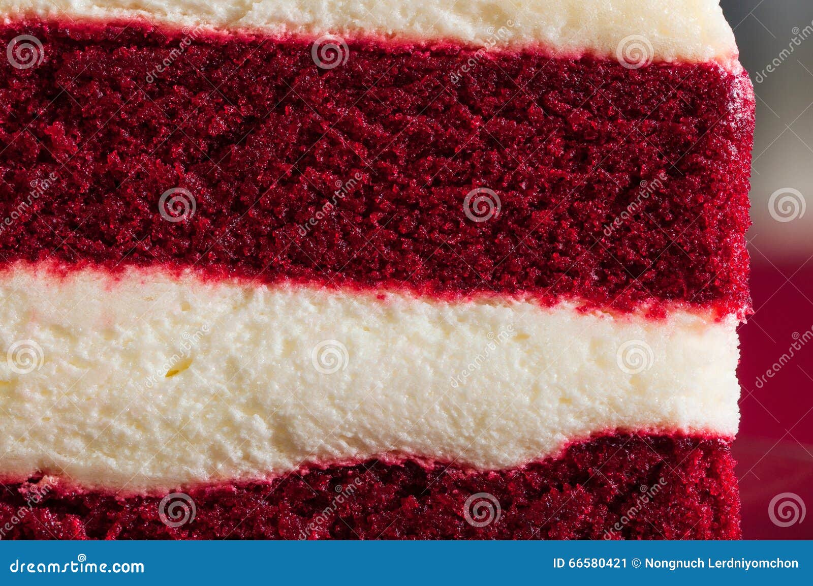 Closeup Red Velvet Cake . stock image. Image of delicious - 66580421