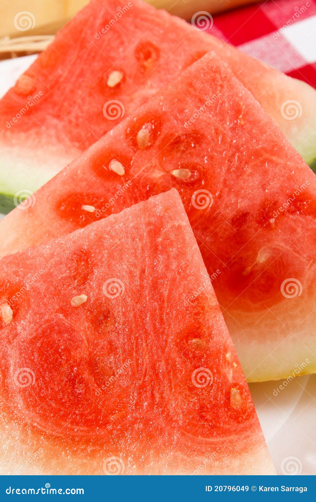 Closeup of Red Watermelon Slices Stock Image - Image of fresh, tasty ...