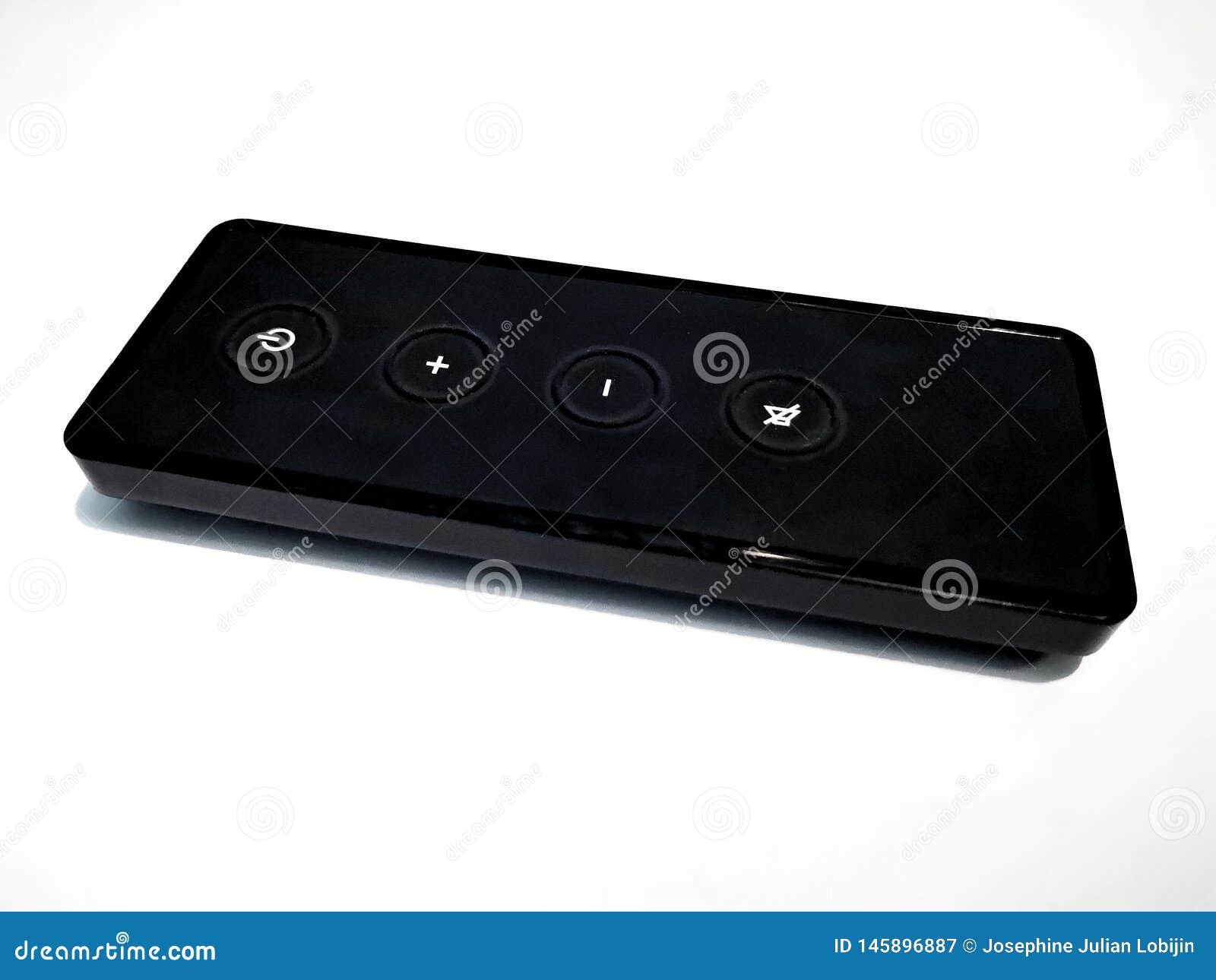 Closeup with Remote Volume Control with White Background. Stock Image ...