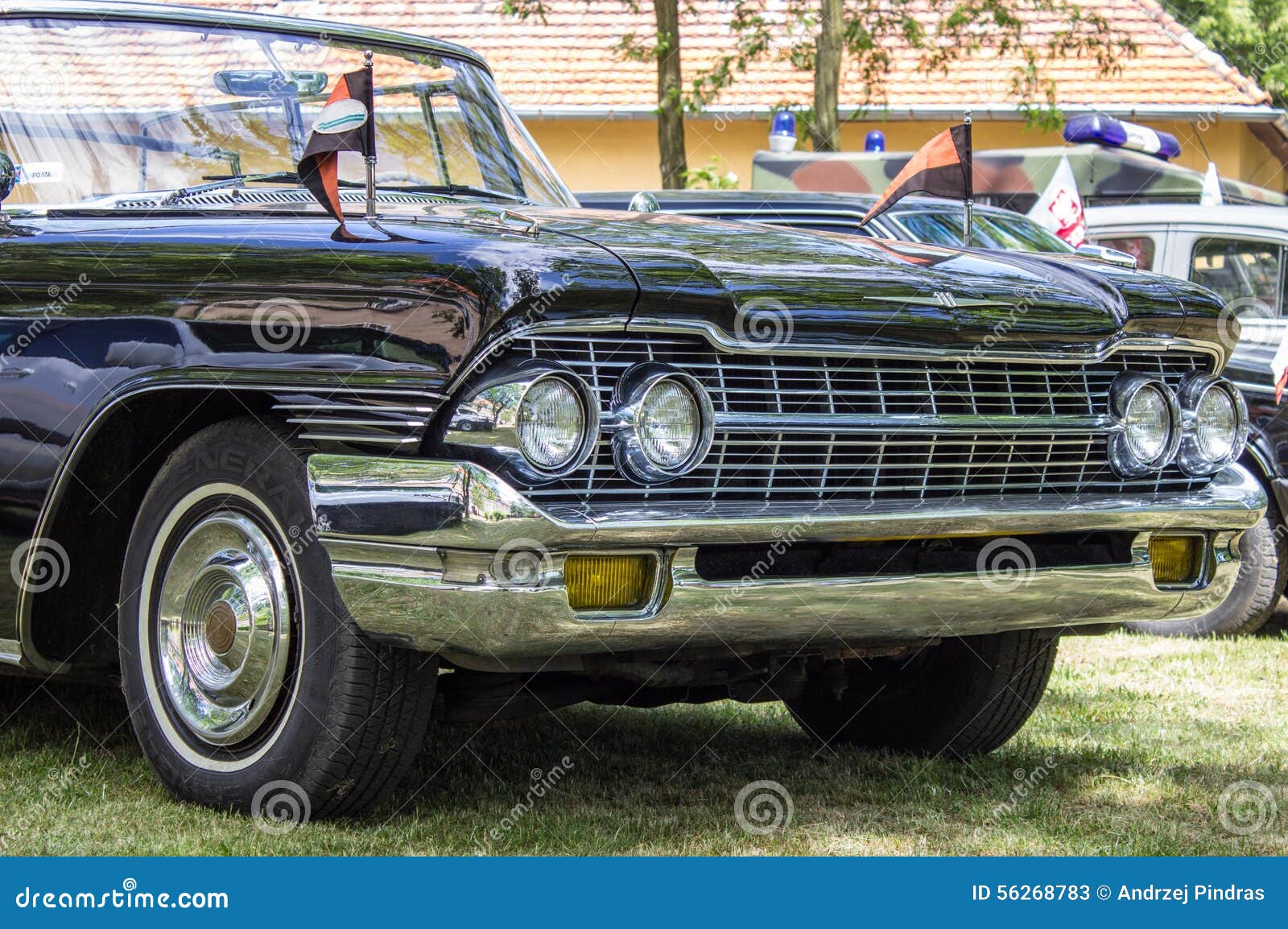 Closeup Right Side Front of a Old Car Editorial Stock Photo - Image of ...