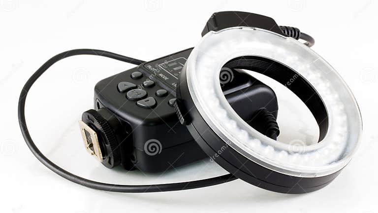 A Closeup of a Ring Flash Light. Stock Image - Image of attachable ...