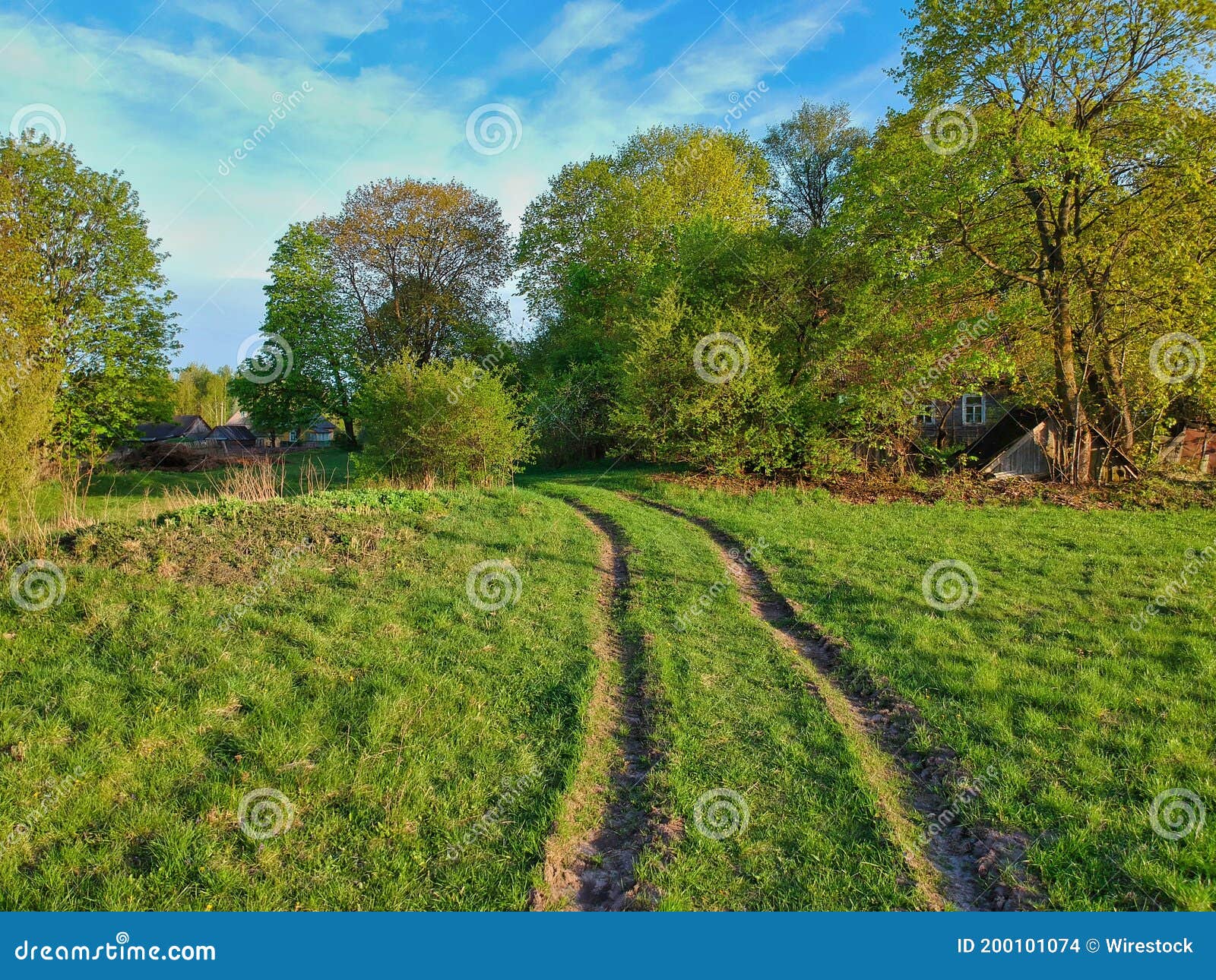 Closeup of a Road in the Countryside in Spring in Belarus Stock Photo ...