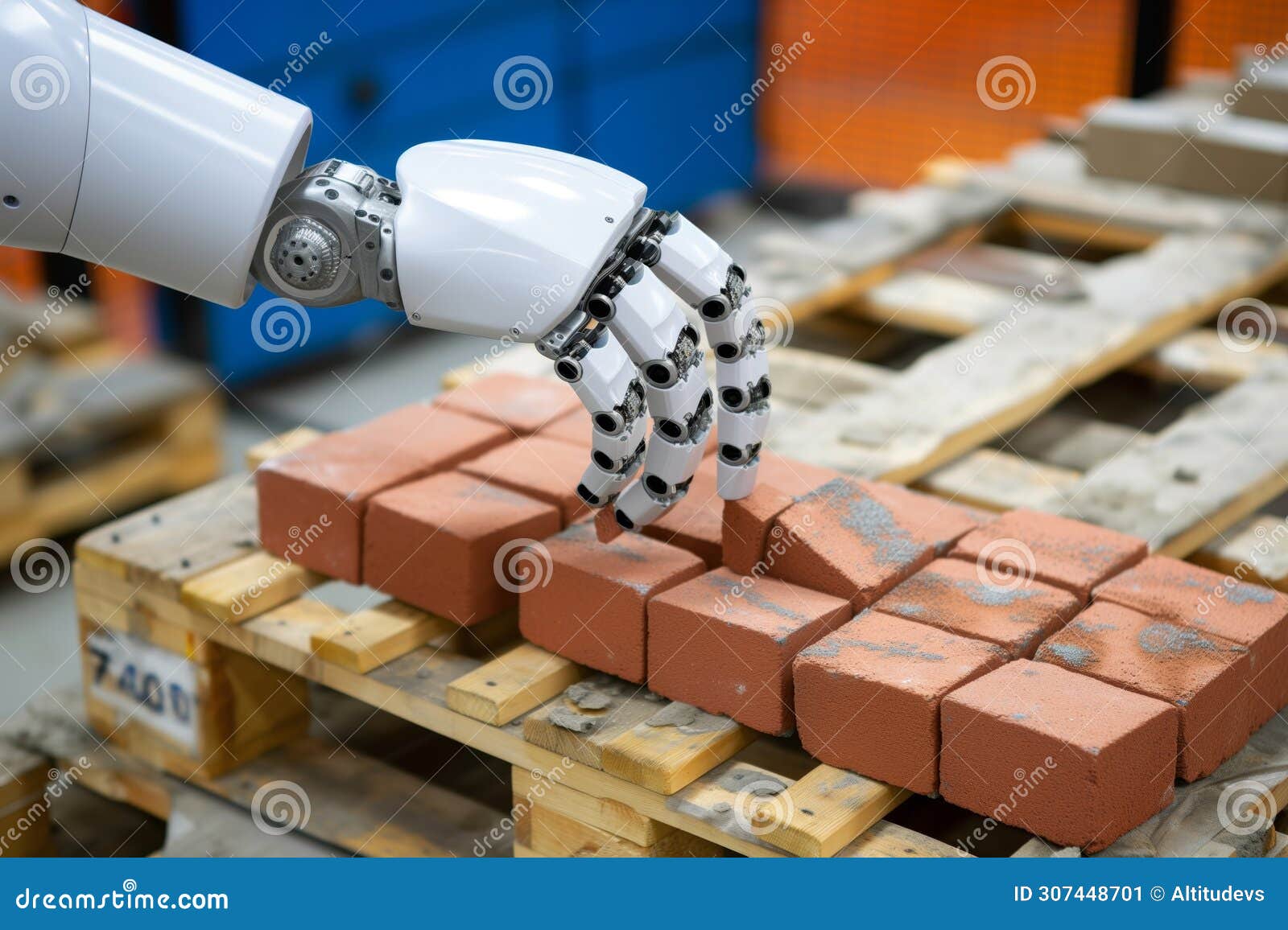 Palletizing Robot Loading Heavy Objects Onto Pallets With Motorized ...